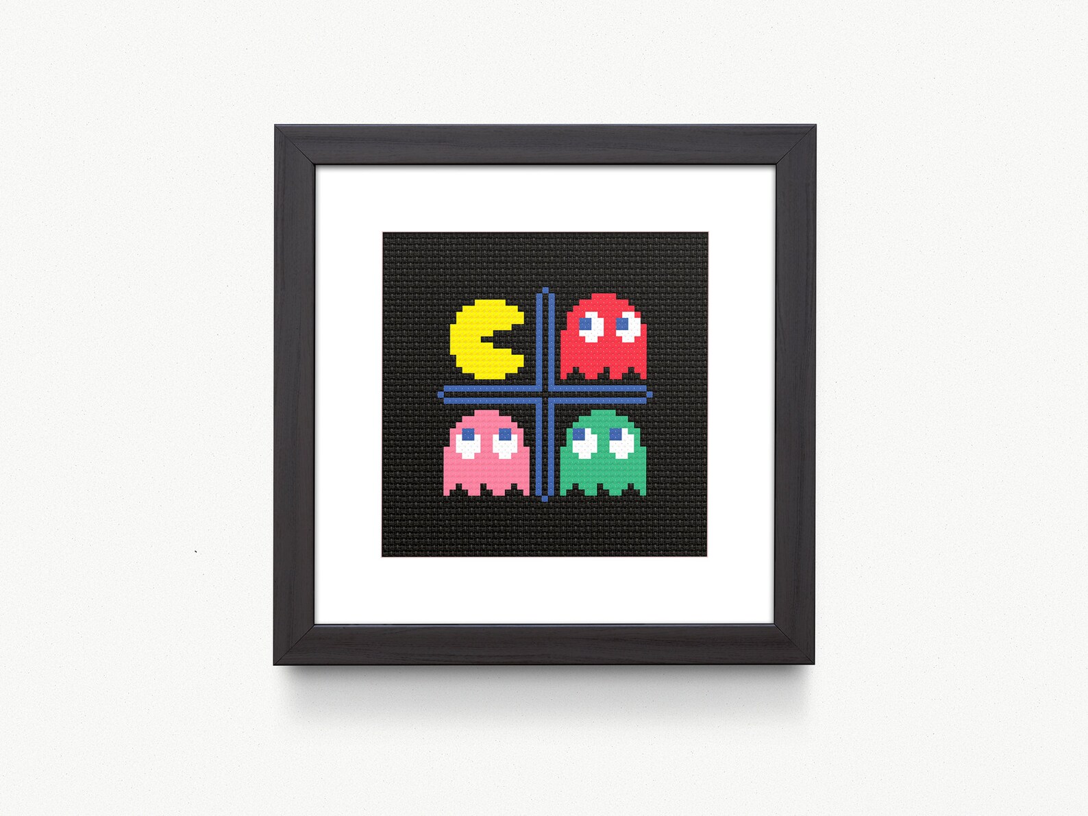 Pac Man - Cross Stitch Pattern - Retro Game Embroidery Chart - Digital ...