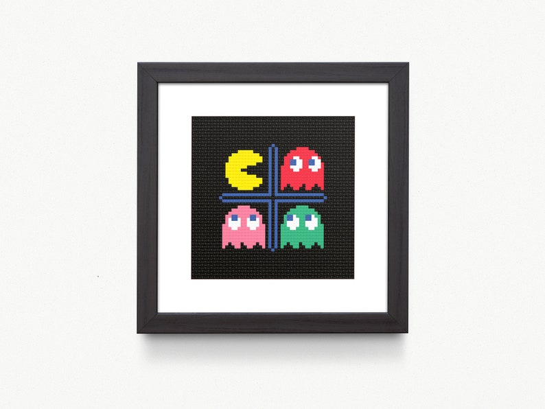 Pac Man Cross Stitch Pattern Retro Game Embroidery Chart Digital PDF - Etsy