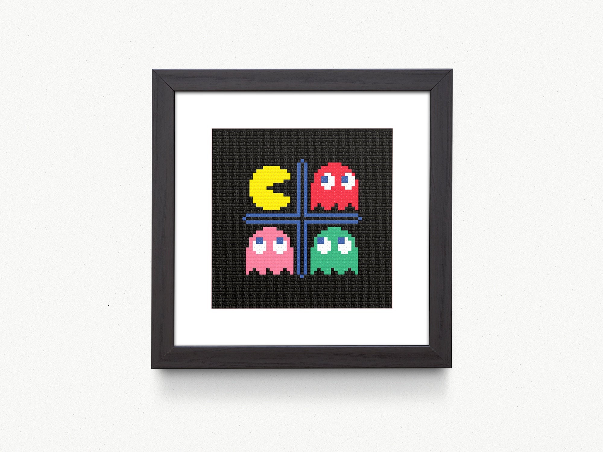 Pac Man Cross Stitch Pattern Retro Game Embroidery Chart Digital PDF - Etsy