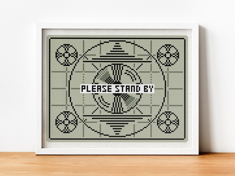 Please Stand by Cross Stitch Pattern Fallout Game Series Inspired ...