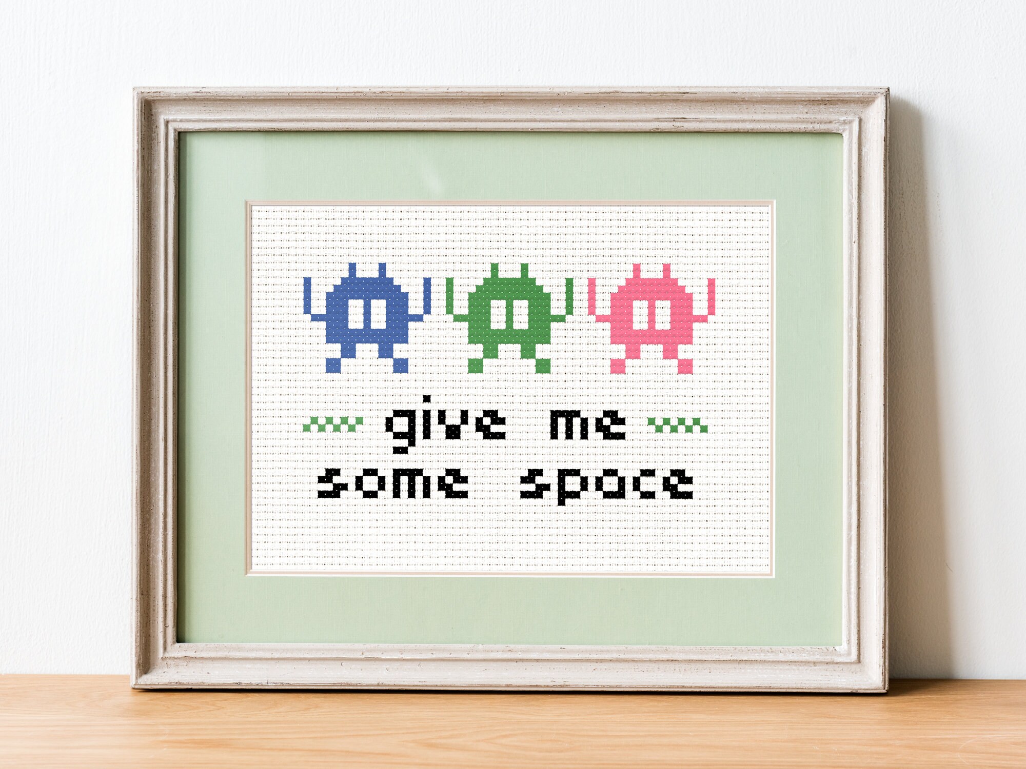 Space Invaders Cross Stitch Pattern Retro Game Embroidery - Etsy