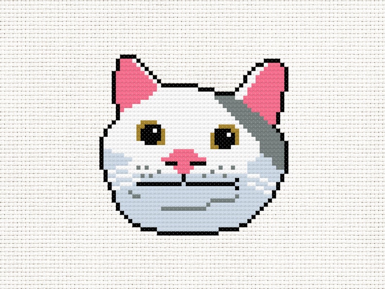 Polite Cat Meme - Cross Stitch Pattern - Funny Embroidery Chart ...