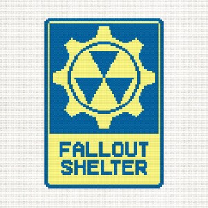 Fallout Shelter Sign - Cross Stitch Pattern - Fallout Game Series ...