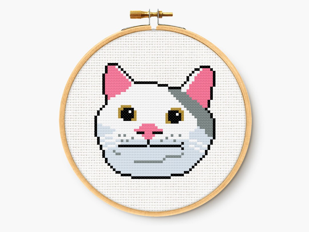Polite Cat Meme - Cross Stitch Pattern - Funny Embroidery Chart ...