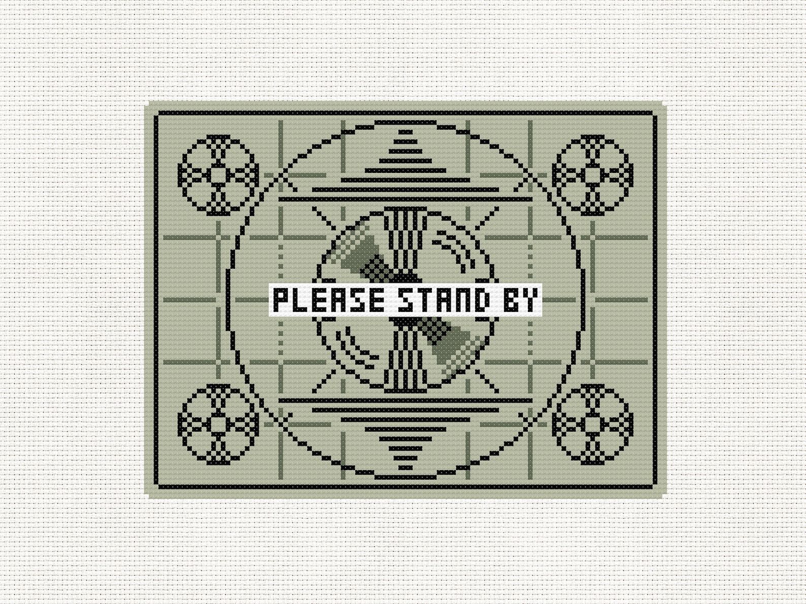 Please Stand by - Cross Stitch Pattern - Fallout Game Series Inspired ...