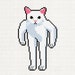 Buff Half Cat Meme - Cross Stitch Pattern - Funny Embroidery Chart ...