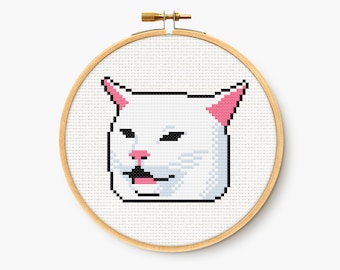 Grumpy Cat Meme Cross Stitch Pattern Funny Embroidery Chart Smudge ...