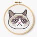 Grumpy Cat Meme - Cross Stitch Pattern - Funny Embroidery Chart ...