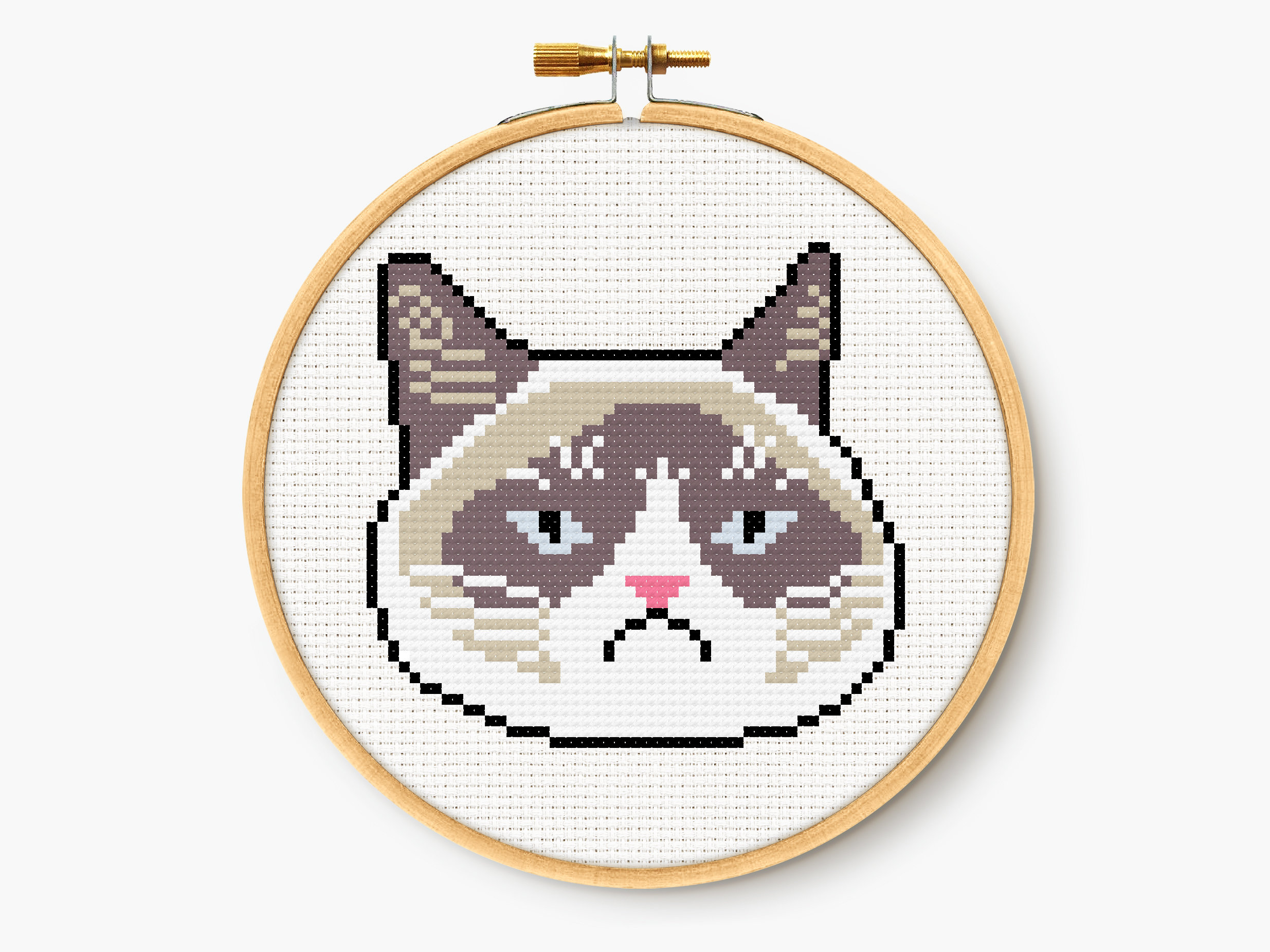 Grumpy Cat Meme Cross Stitch Pattern Funny Embroidery Chart Smudge ...