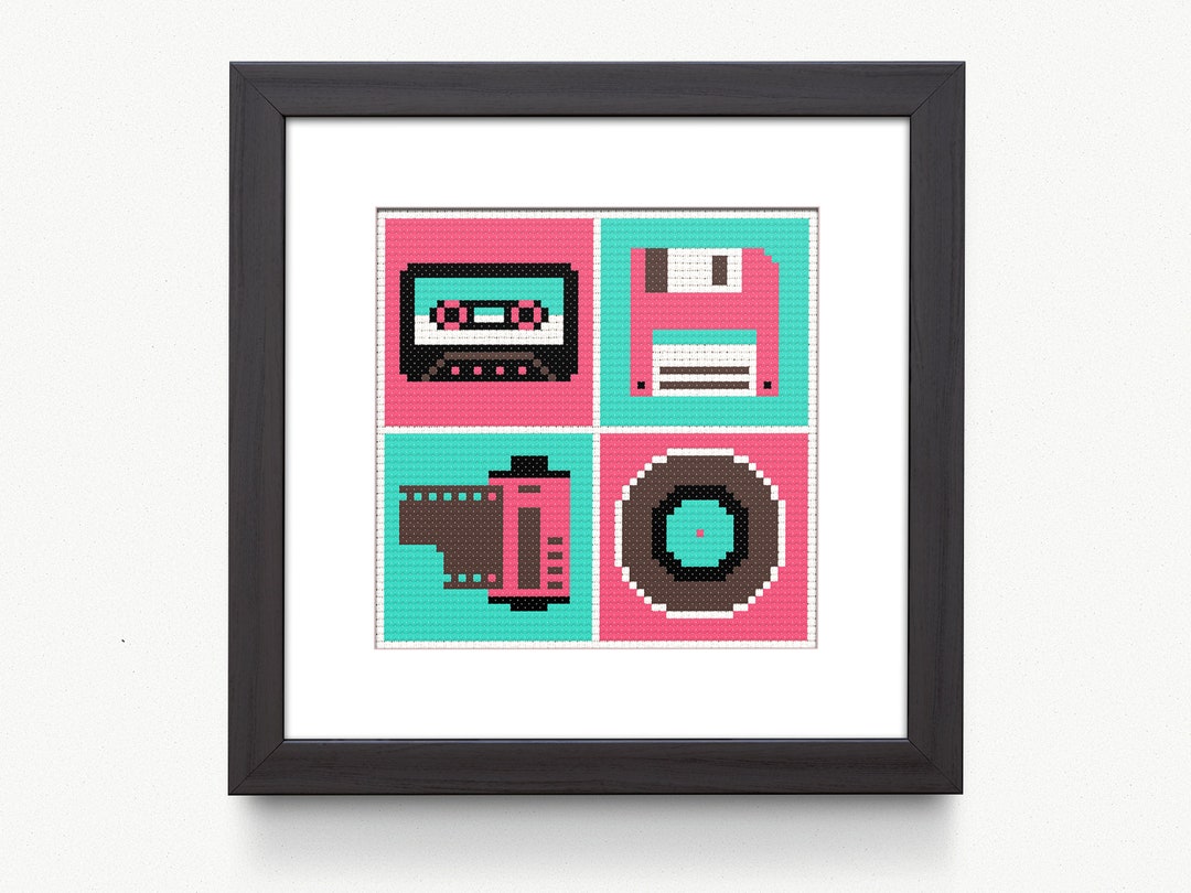 Retro Technology - Cross Stitch Pattern - Old School is Cool ...