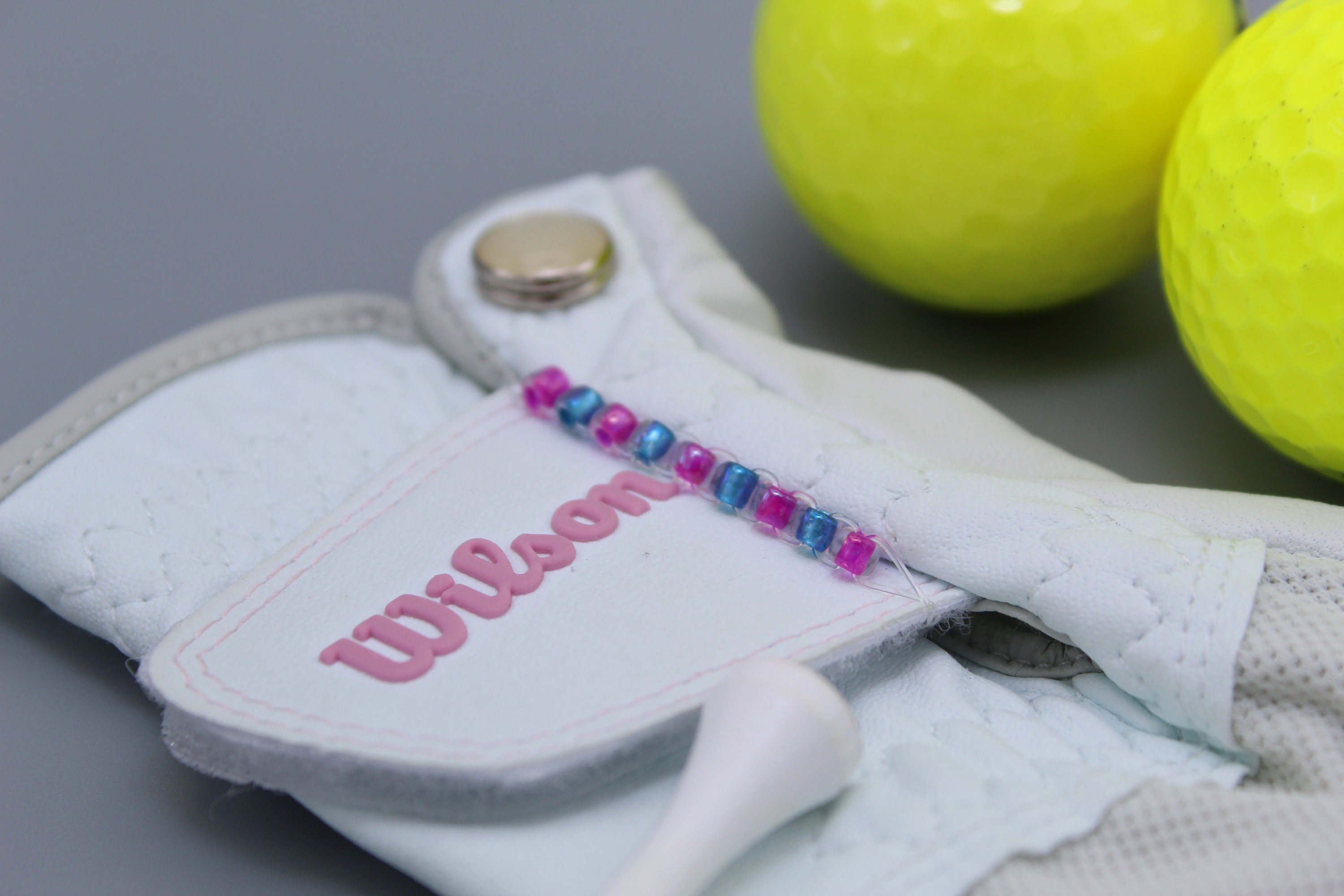 Golf Stroke Bead Counter for Her, Fuchsia and Blue Beads Counter for ...