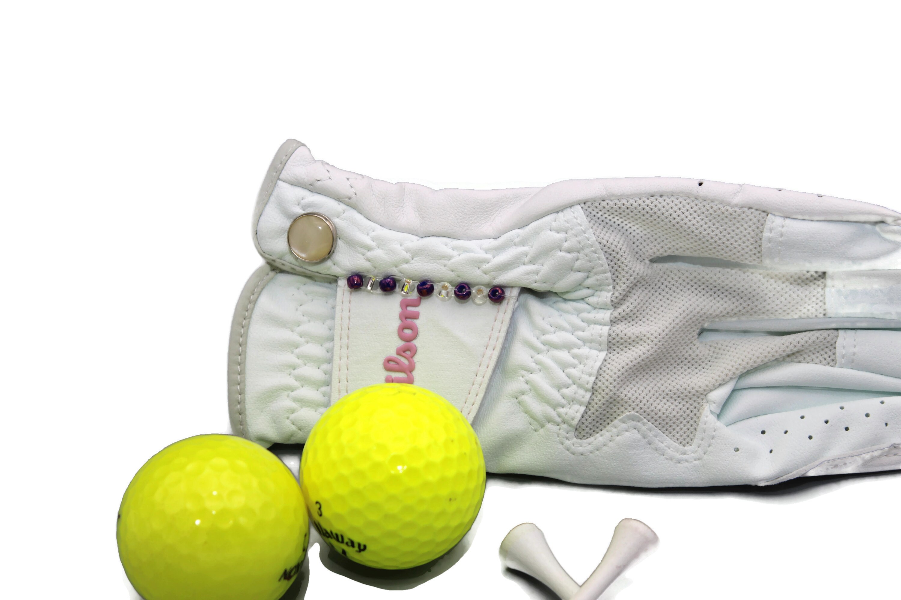 Golf Stroke Bead Counter for Her, Matallic Grape Purple and Clear Beads ...