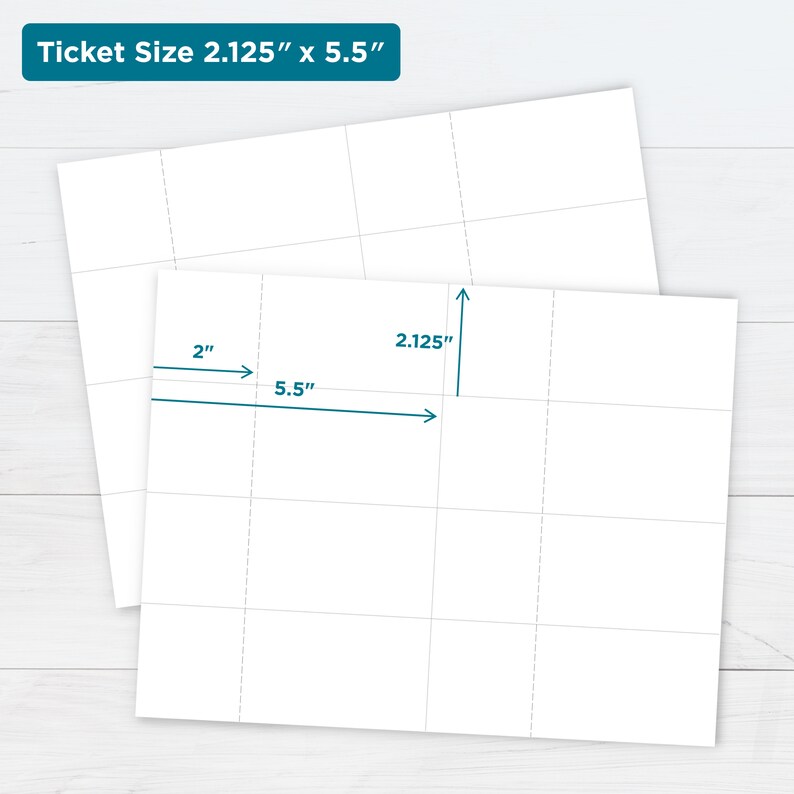 Printworks Raffle Tickets With Tear-away Stubs, 8.5 X 11, 67lb/147gsm ...
