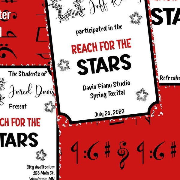 Piano Recital Poster - Etsy