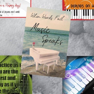 Musical Postcards for Teachers-students-music Lovers-instant Download ...