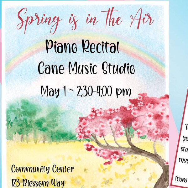 Piano Theme Invitation - Etsy