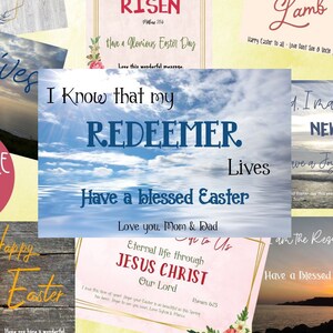 18 SACRED EASTER CARD Templates-9 Notecards-9 Virtual Postcards-9 ...