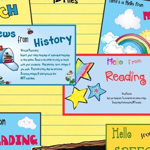 SCHOOL SUBJECT CARDS for Teachers-any Subject-7 Designs-14 - Etsy