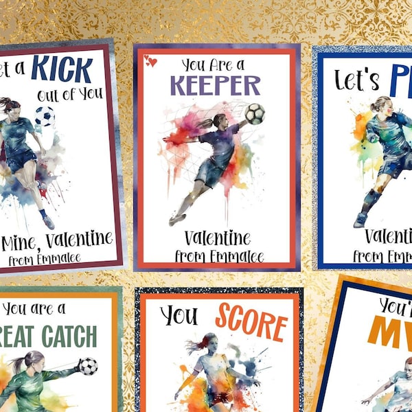 Soccer Valentine - Etsy