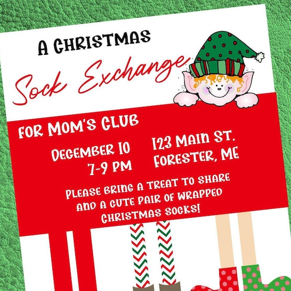 Sock Exchange Invitation - Etsy
