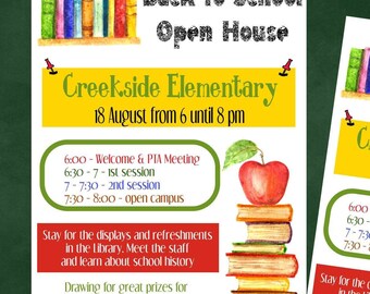 Meet Your Teacher Flyer Back to School Open House EDITABLE - Etsy