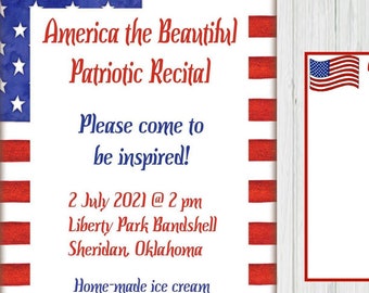 Patriotic Program Template - Etsy