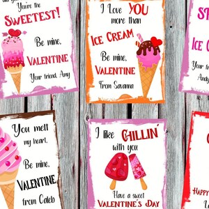 6 FUN ICE CREAM Valentine Templates Ice Cream Treats in Different ...