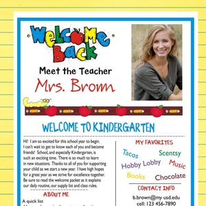 Meet the Teacher Template-editable Text-welcome Back to School-teacher ...