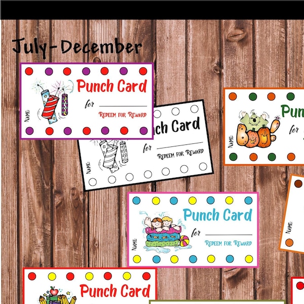 Carnival Punch Card - Etsy