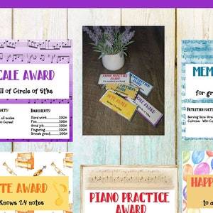 MUSIC AWARD CHOCOLATE Bar Wrapper Templates-5 Different Awards to Wrap ...