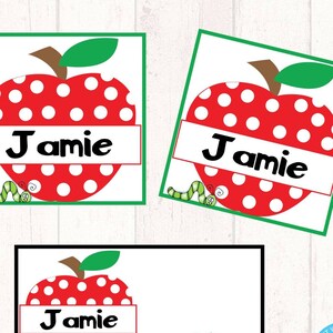 Apple School Tag Templates-perfect for the Classroom-teacher-student ...
