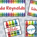 School Tags With Crayons Template-colorful Name & Desk Tags-students ...