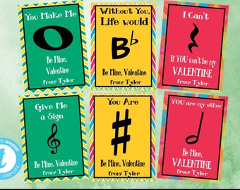 Music Valentine Cards | Etsy