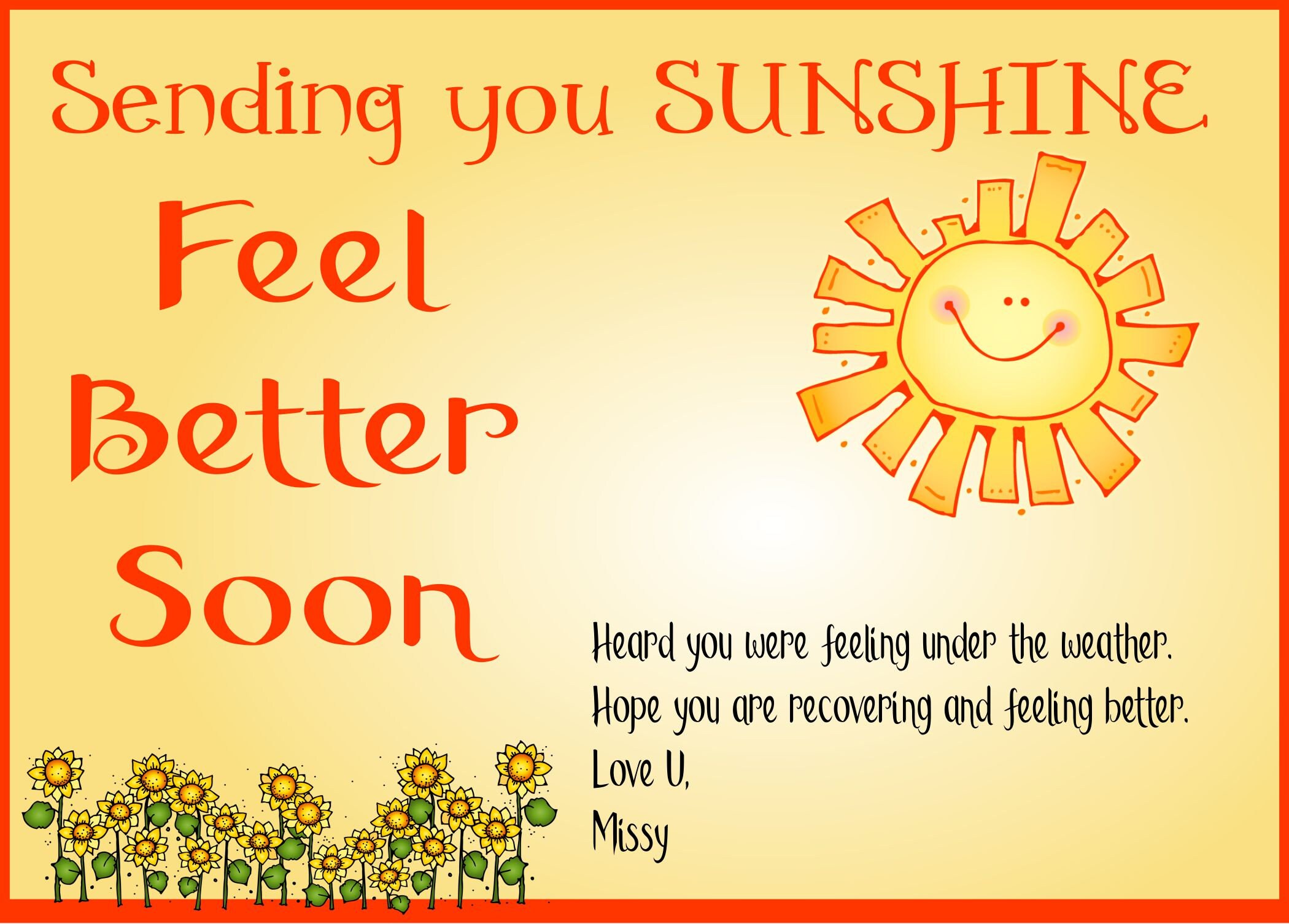 20 Cute GET WELL CARD Templates-foldable Notecard-postcard-editable ...