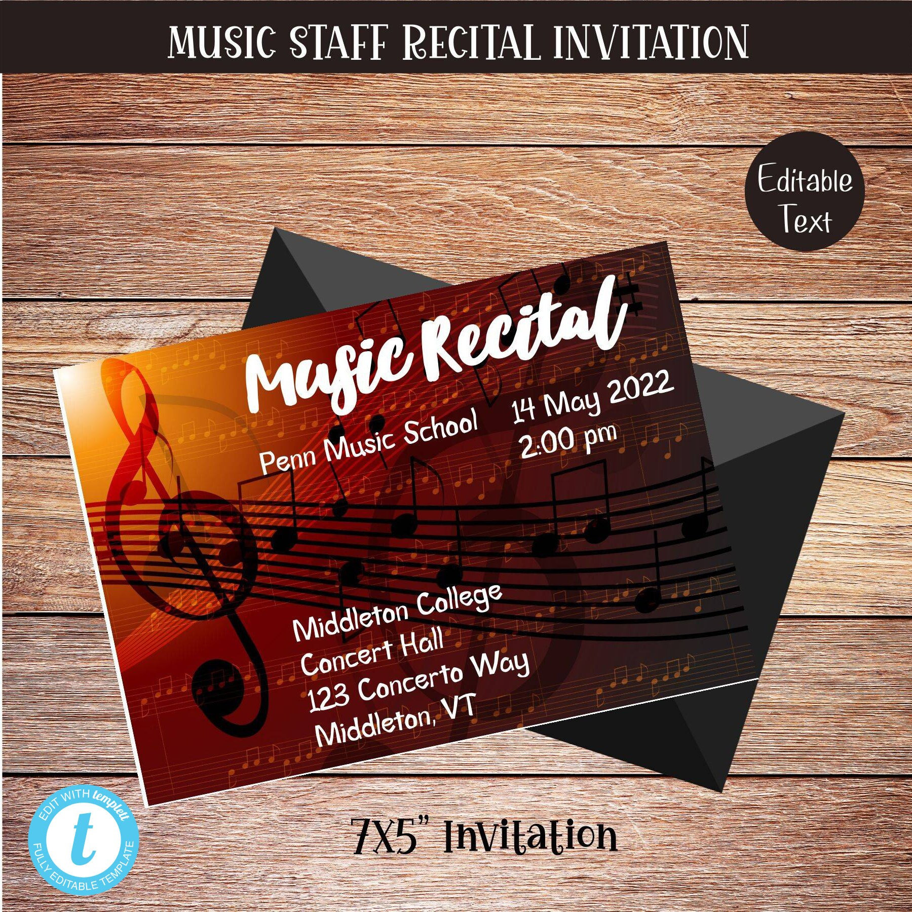Recital Invitation Templates