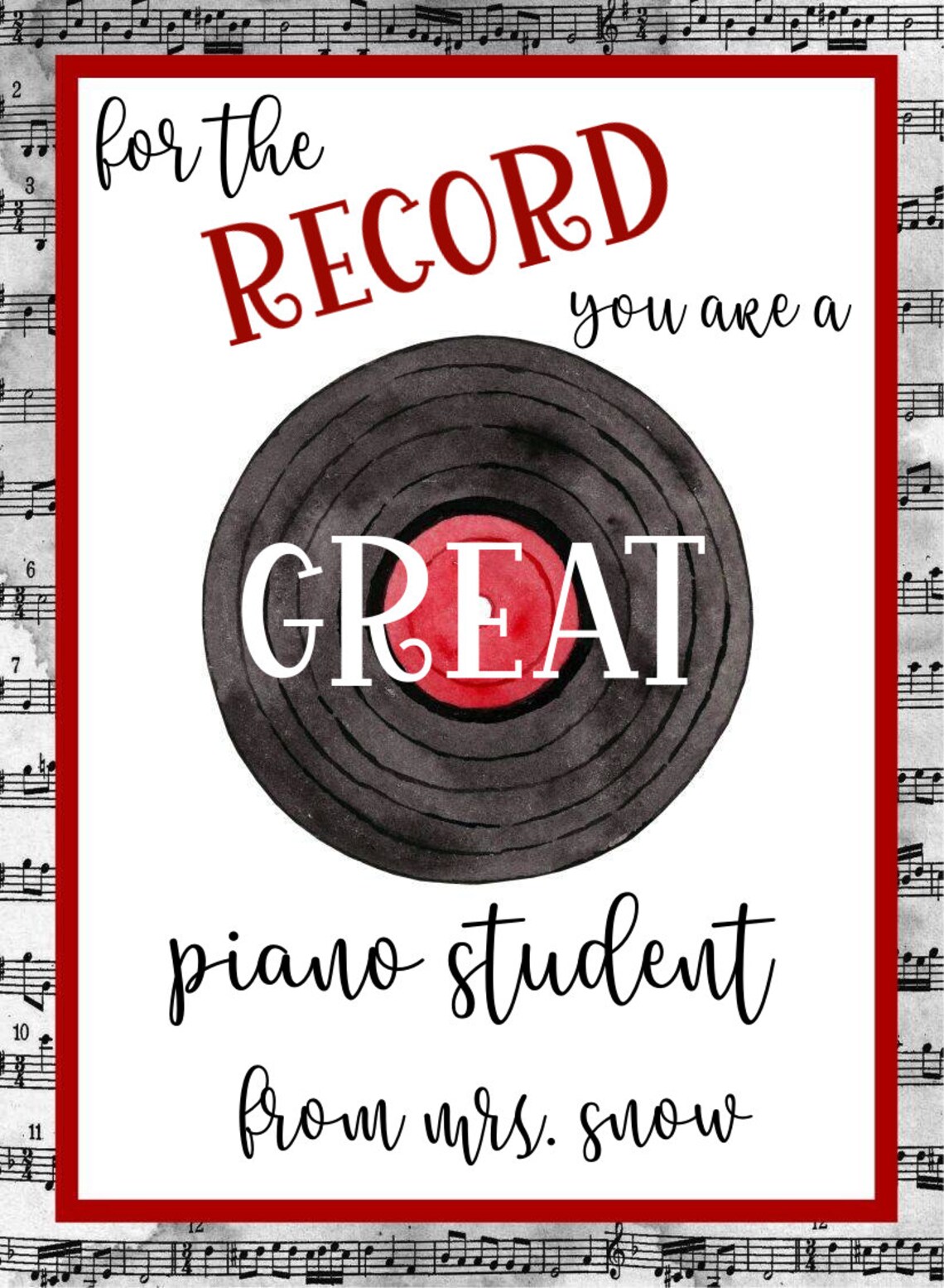 6 MUSICAL Valentines-fun Music Valentines-music Teachers or Students ...
