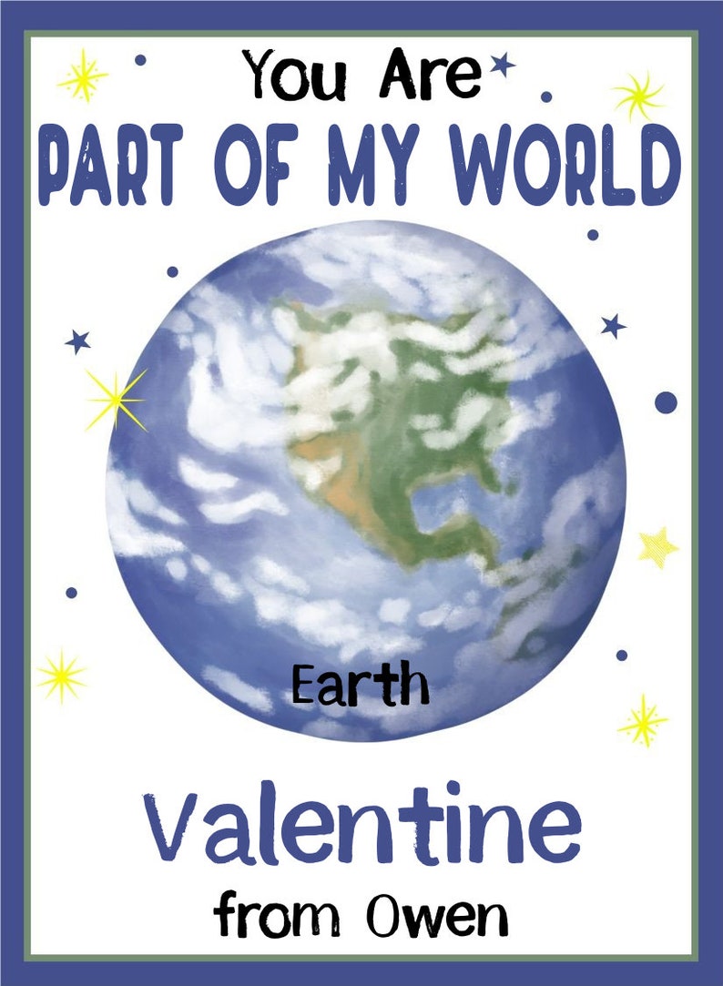 SOLAR SYSTEM Valentines-colorful Planets With Color and White ...