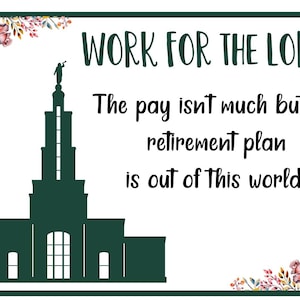 WORK for the LORD Inspirational Quote-san Antonio Temple-gift Tag-3 ...