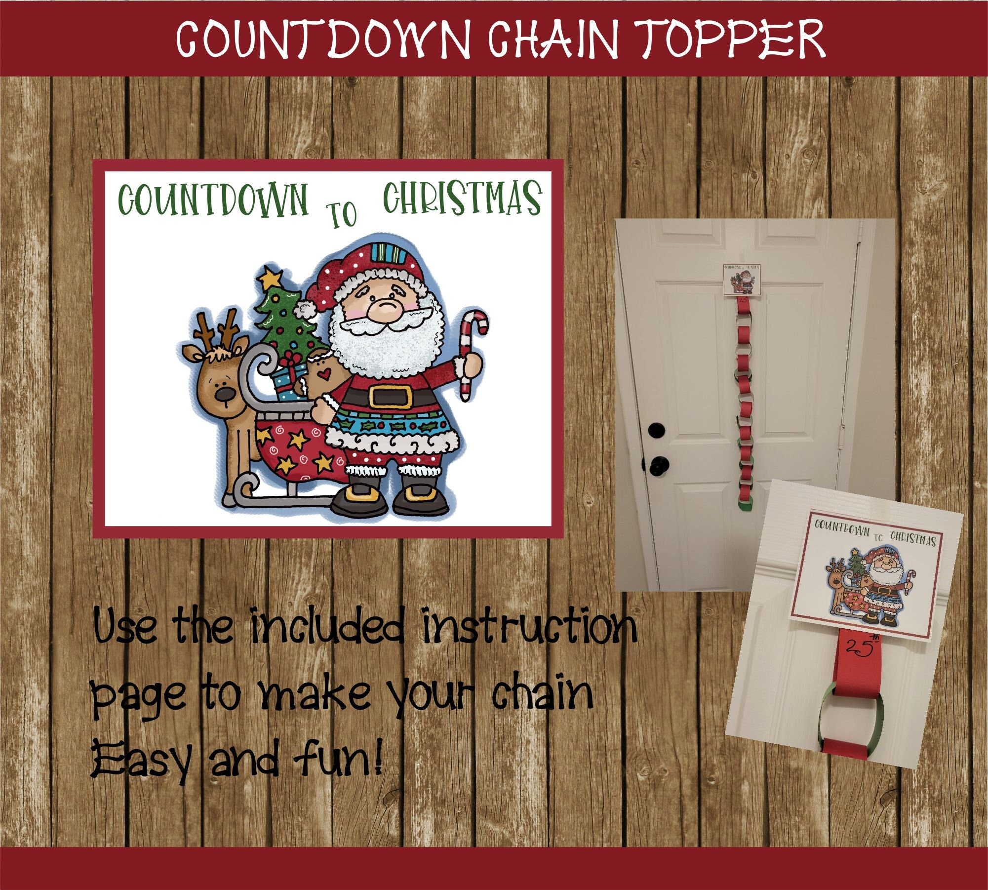 COUNTDOWN TO CHRISTMAS Topper and Instructions-fun and Easy Project for ...