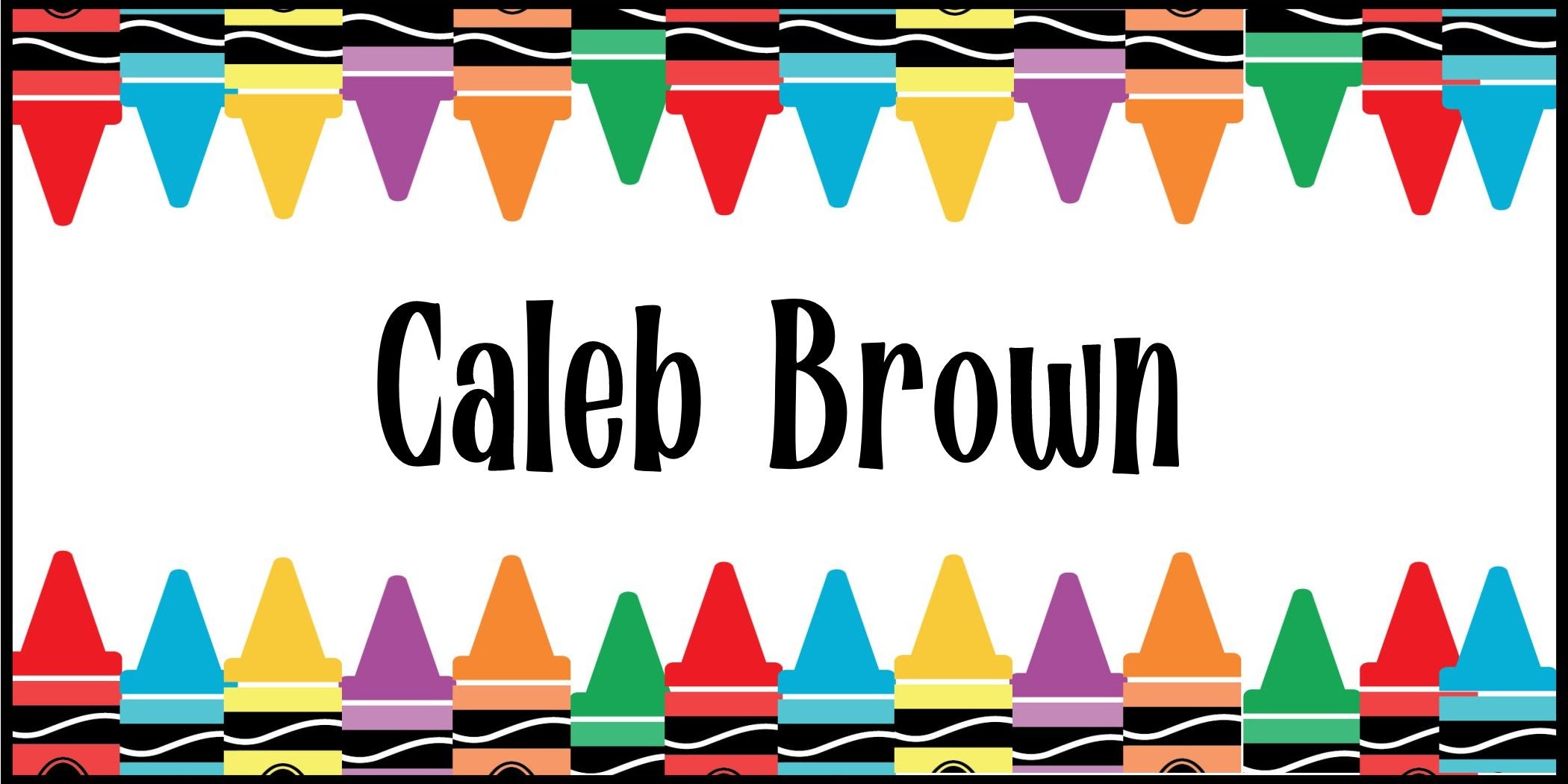 Crayon Name and Desk Tag Templates: Editable Classroom Tags and Labels ...