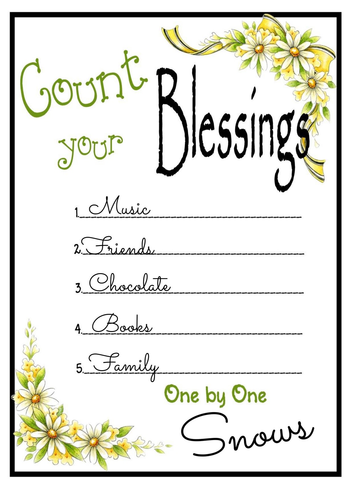 Count Your Blessings Whimzee Template, Frameable Project Idea-editable ...
