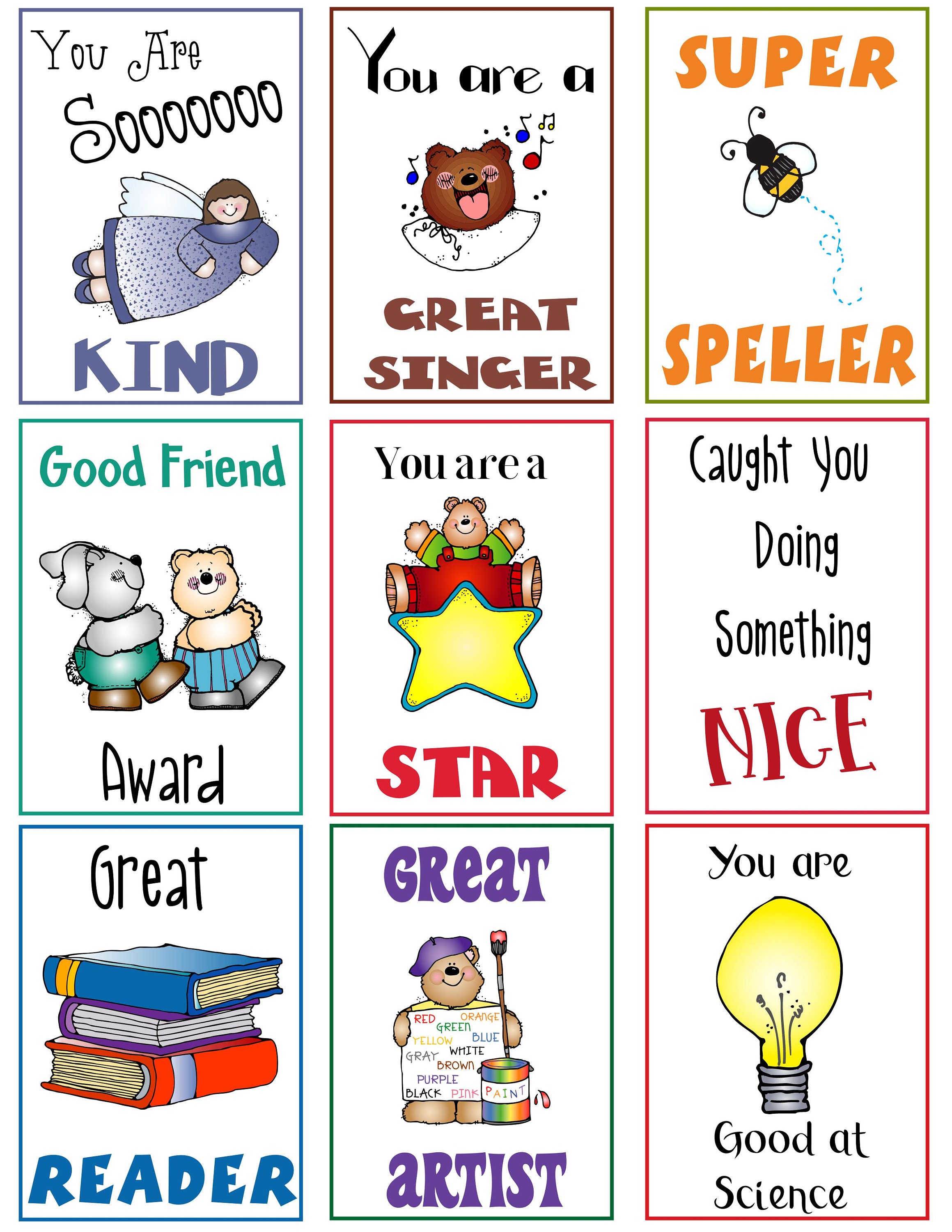 STUDENT RECOGNITION NOTES From Teacher-give Instant Praise to Students ...