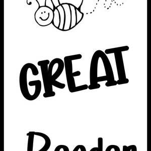 STUDENT READING LOG With 2 Bonus Bookmarks-cute Bears or Bees-all in ...