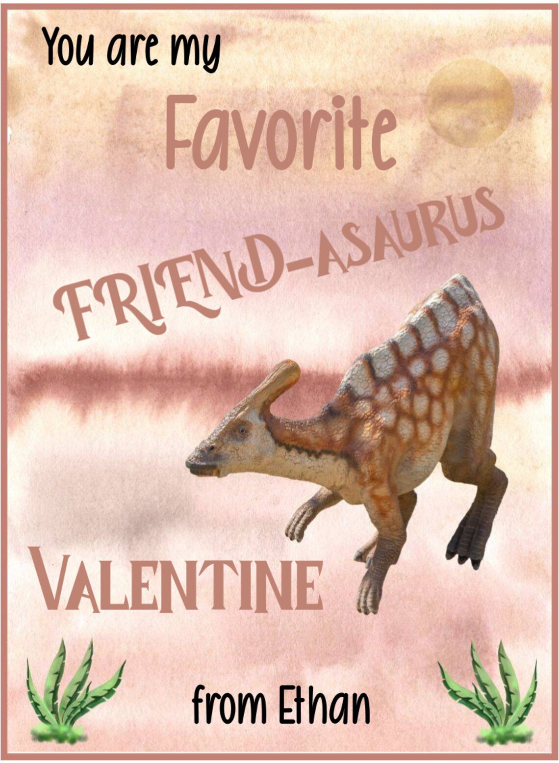 DINOSAUR VALENTINES CARD Templates for Kids-realistic Dinosaurs ...