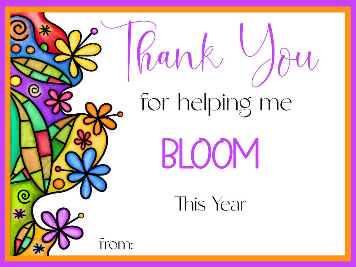 TEACHER APPRECIATION GIFT Tags-color and Black & White-16 - Etsy