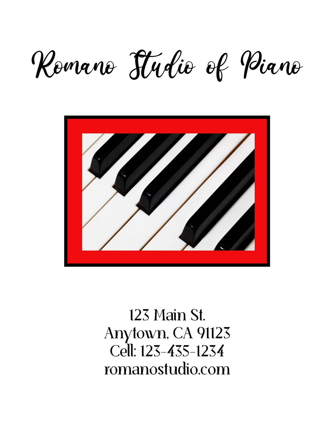 PIANO LESSON BINDER Cover Templates-choose From 5 Different - Etsy