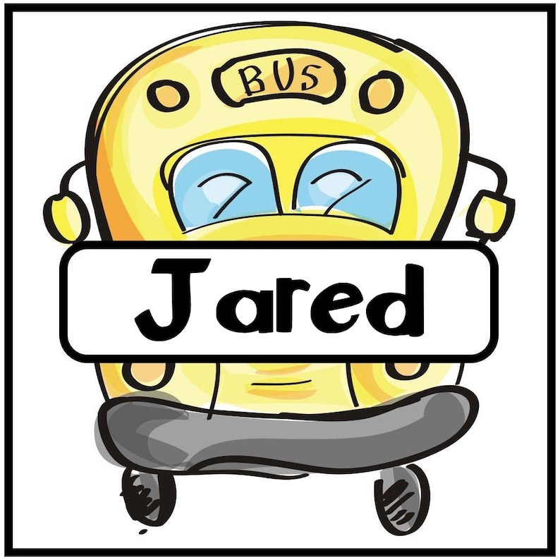 Bus School Tag Templates-perfect for the Classroom-teacher-student ...