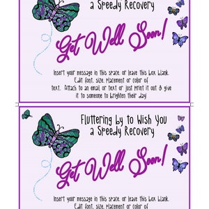FUN GET WELL Card Bundle-12 Templates With Editable - Etsy