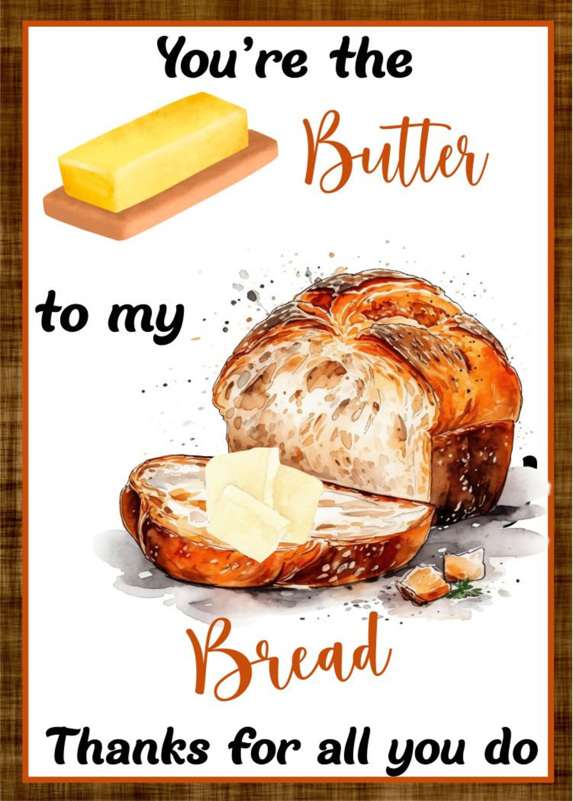 6 TEACHER APPRECIATION GIFT Tags-fun Bread Theme-pdf-jpg-sliced Bread ...