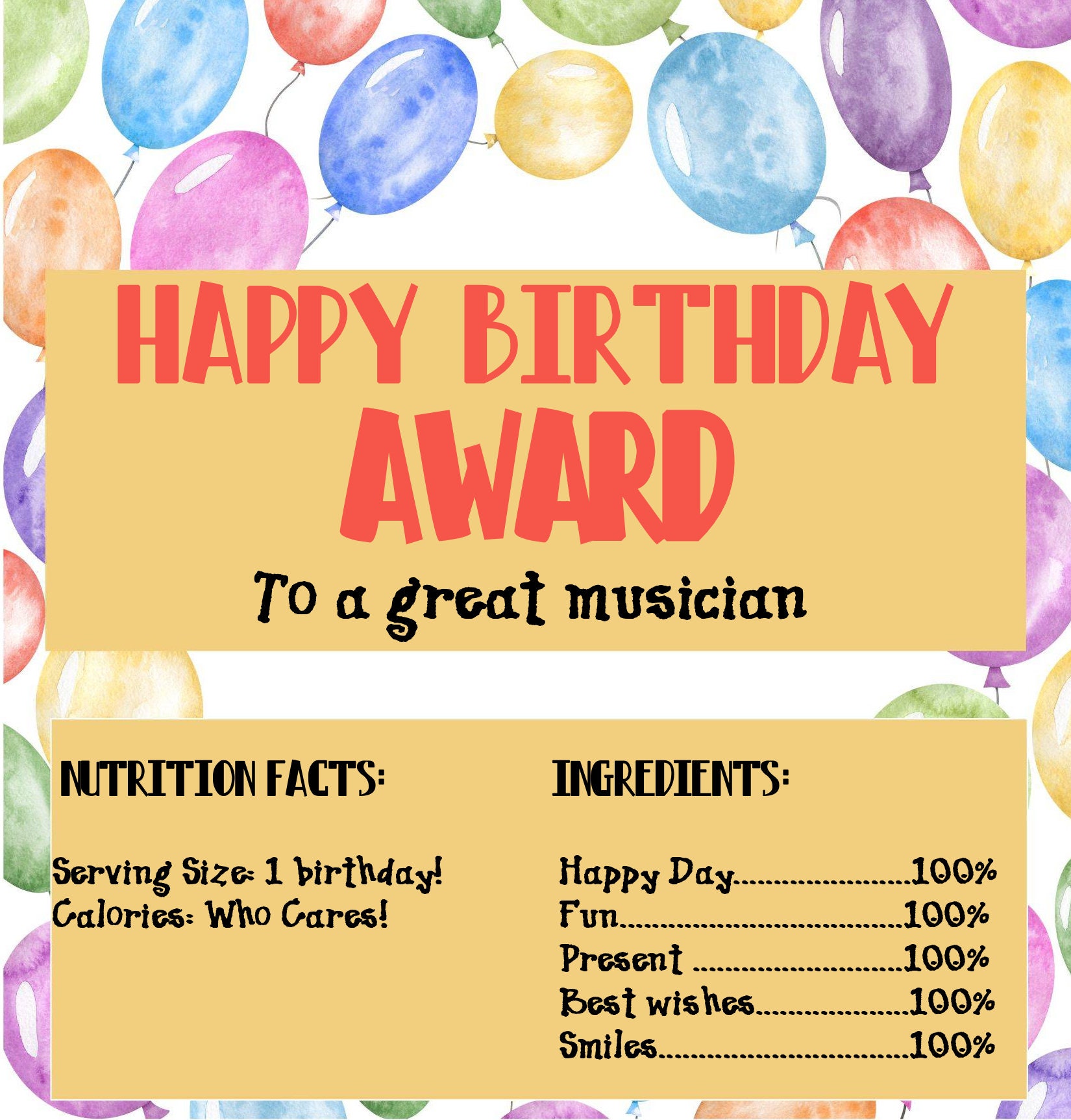 MUSIC AWARD CHOCOLATE Bar Wrapper Templates-5 Different Awards to Wrap ...